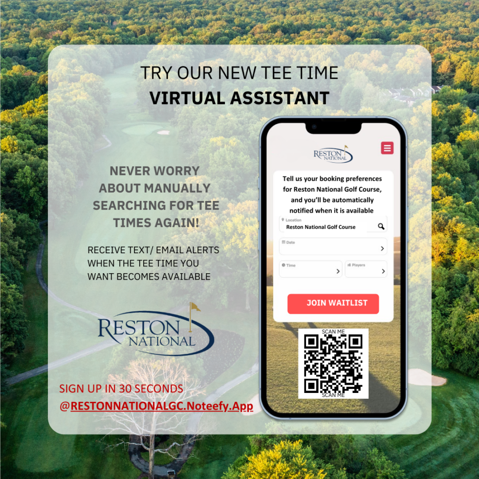 Virtual Tee Time Assistant - Reston National Golf Course